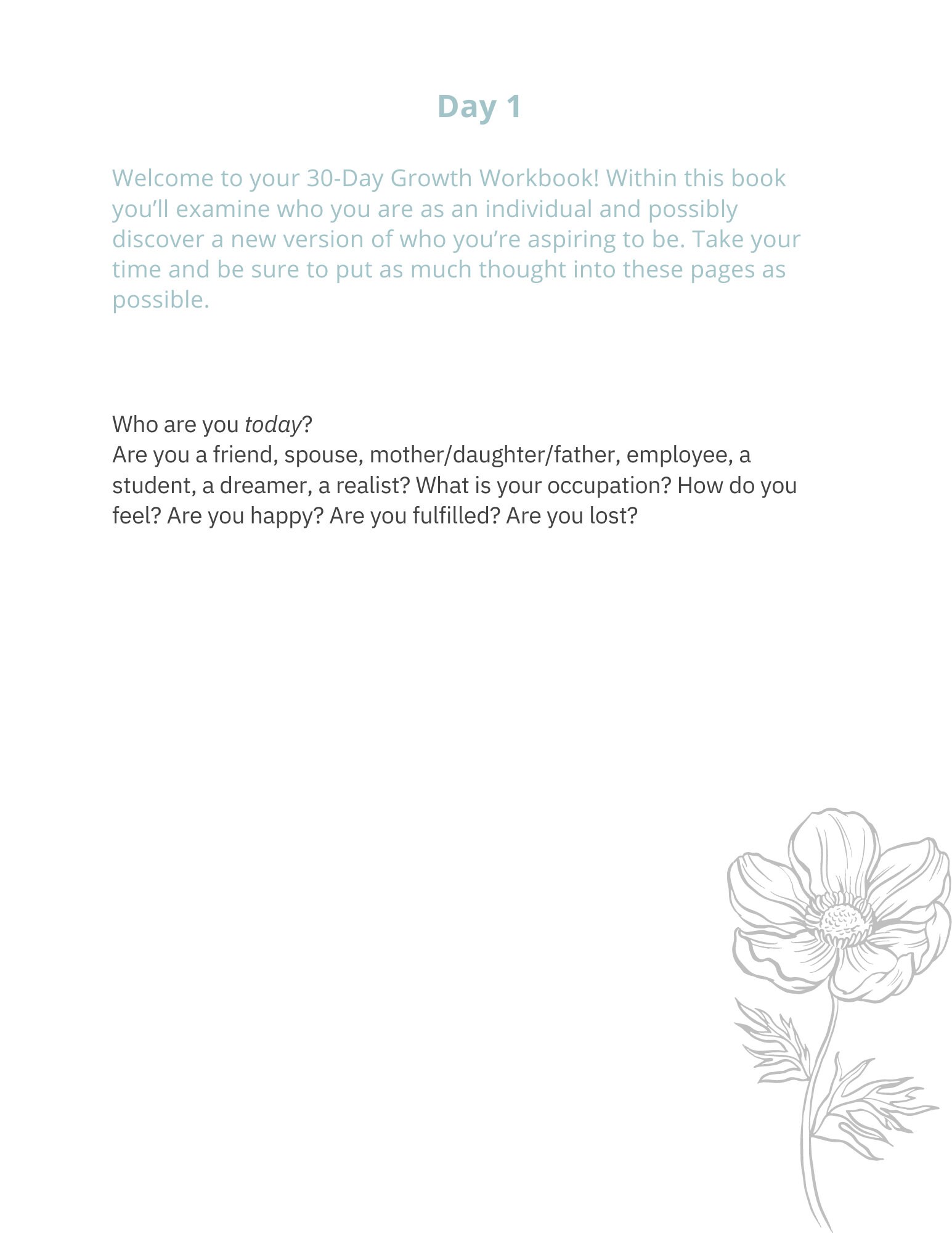 Growth Workbook, Personal Development, Self-care Workbook, Self-growth ...