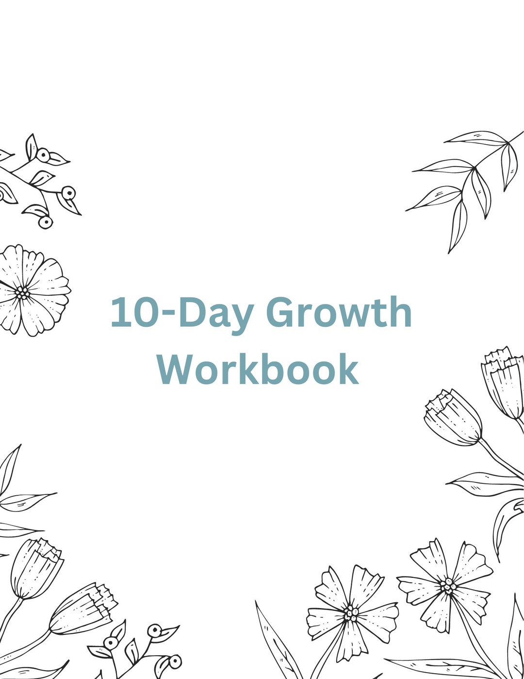 10-day Personal Development Workbook, Self-care Workbook, Self-love ...