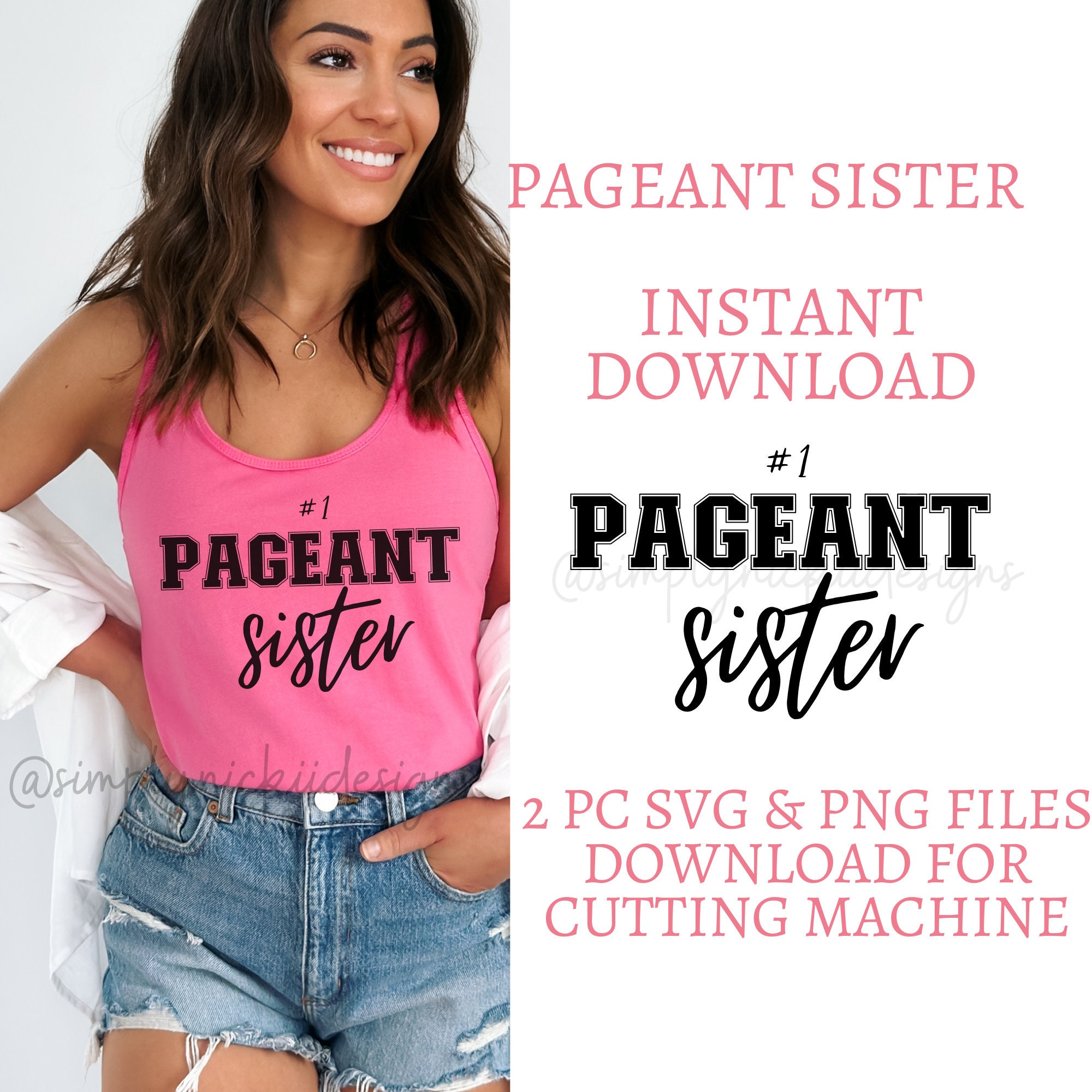Pageant 1 Family SVG File for Pageant Sisters, Sister Queens, Beauty ...