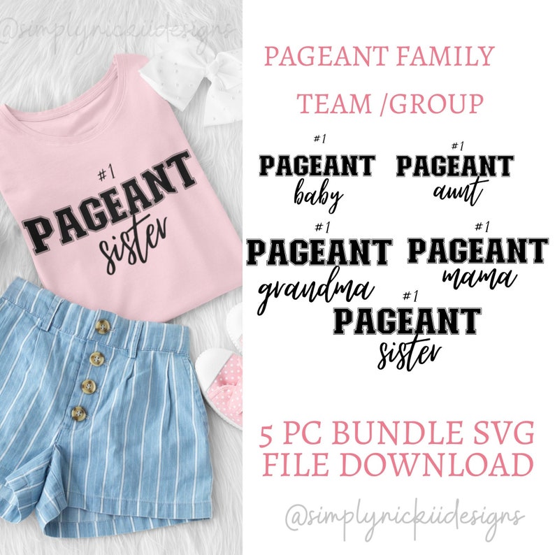 Pageant #1 Family SVG File for Pageant Queens, Moms, Competitions ...