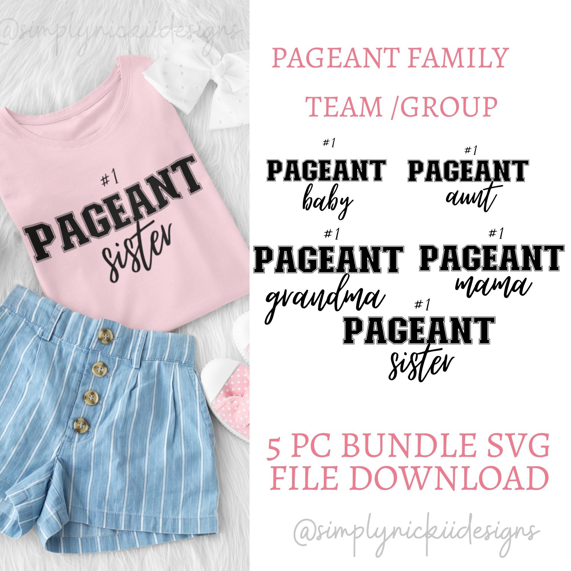 Pageant #1 Family SVG File for Pageant Queens, Moms, Competitions ...