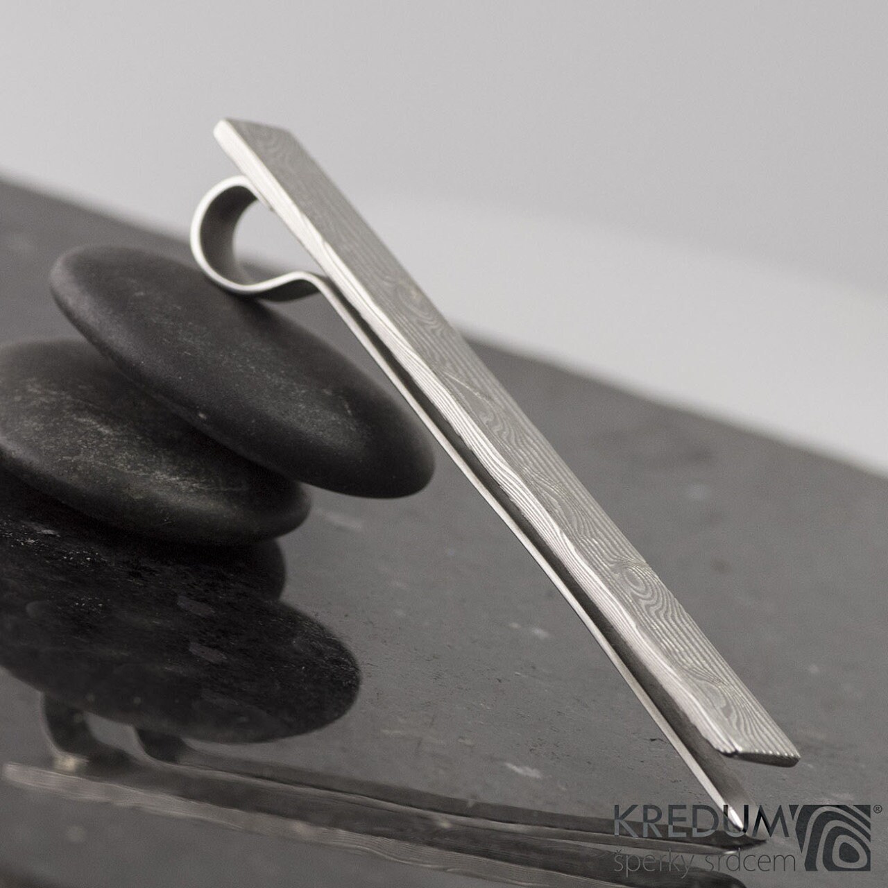 Damascus Custom Tie Clip - Personalized Tie Bar - Customized Mens ...