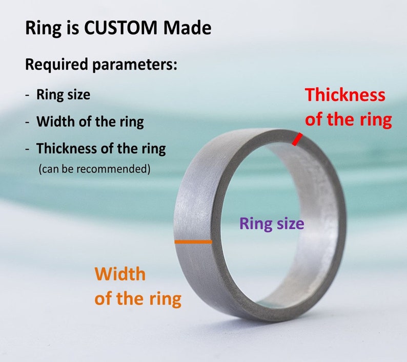 Unique Mens Wedding Band – Titanium Ring Mens Womens - Wedding Band Set ...
