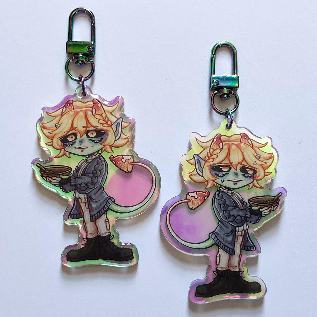 Mychael - Mushroom Oasis Acrylic Charm/keychain - Etsy