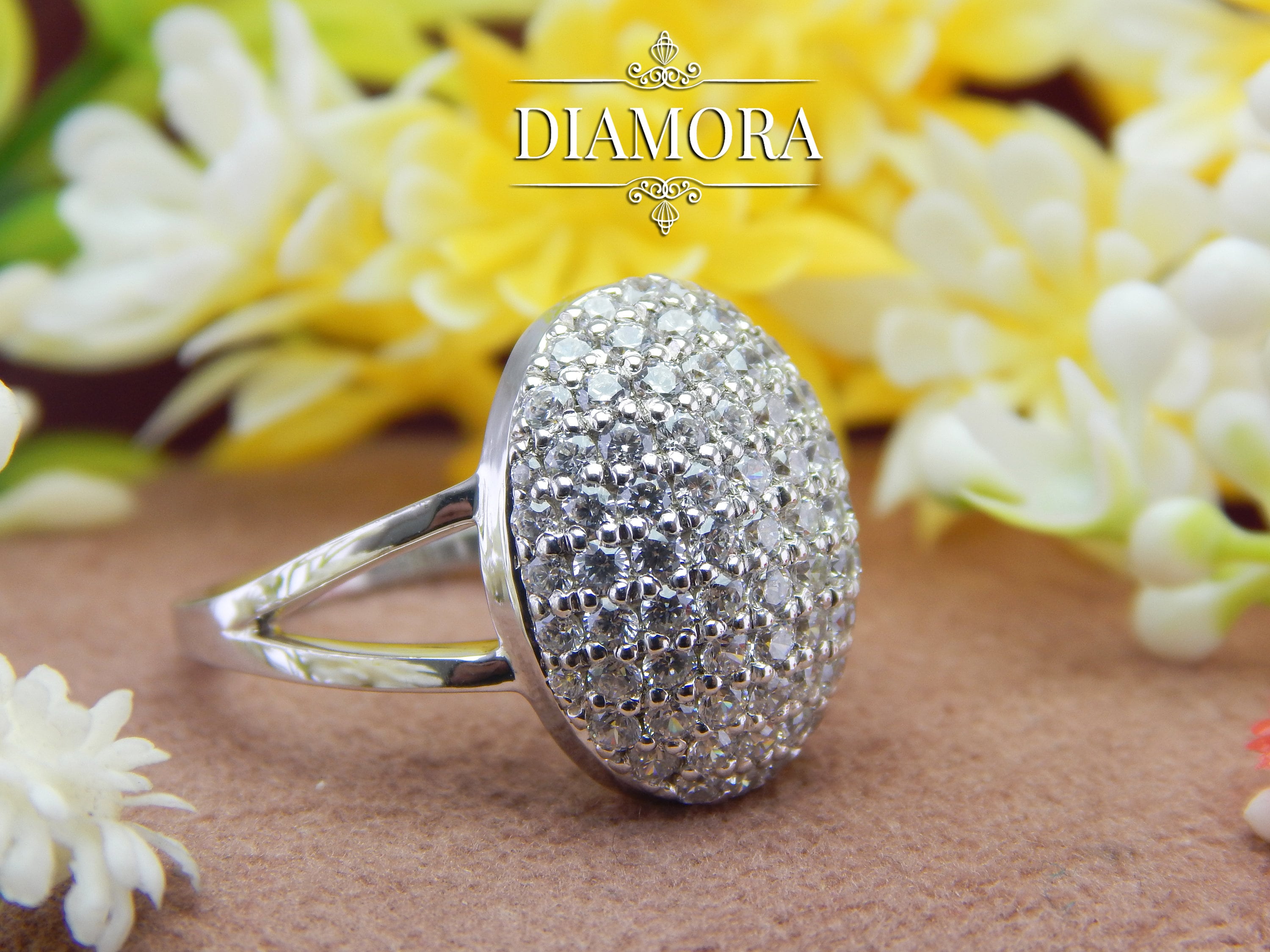 Twilight Bella Engagement Ring, Cluster Wedding Ring, Breaking Dawn Edward Cullen Ring, Round ...