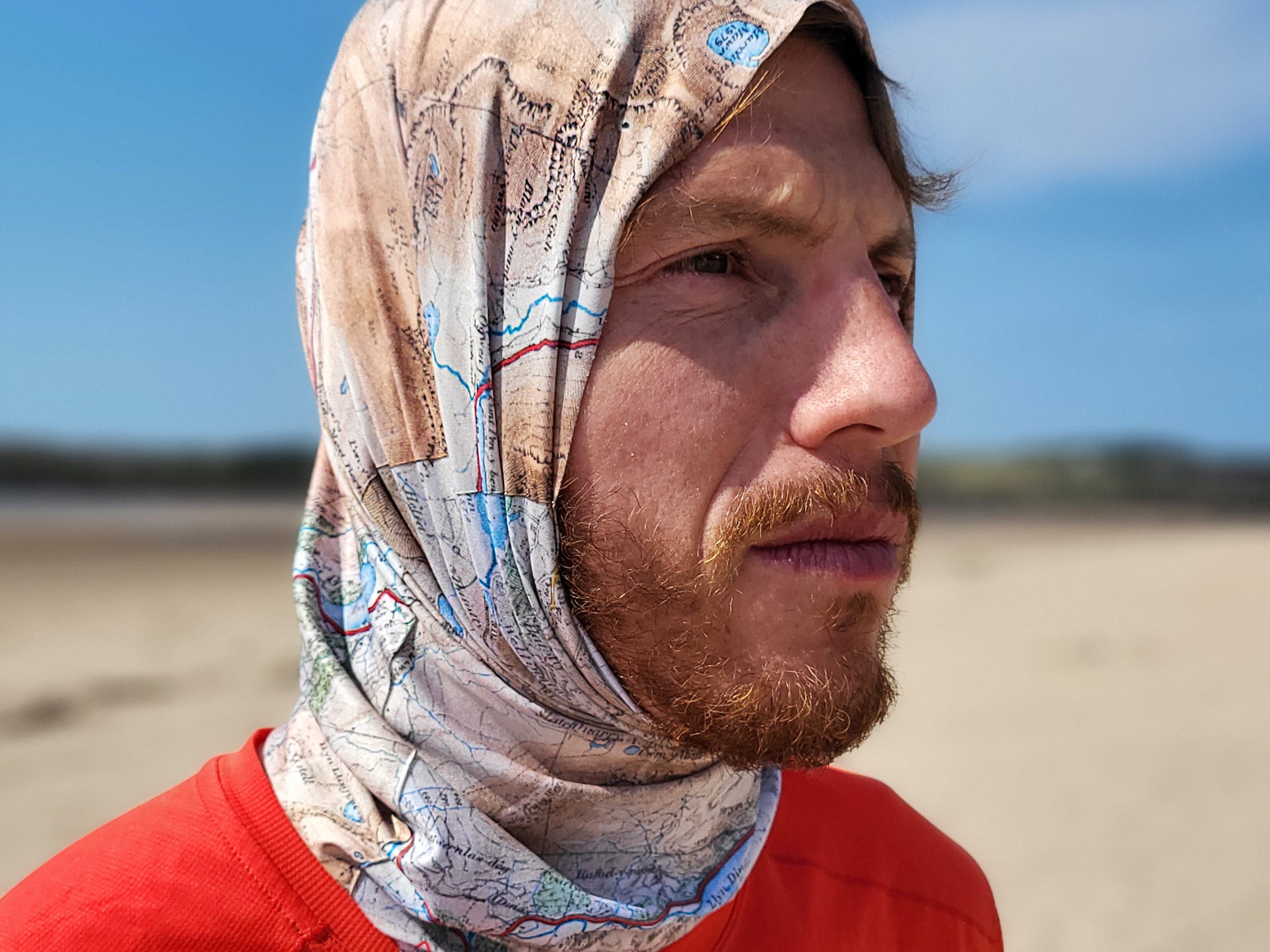 Snowdon Map Snood, Historic, Snowdonia Gift, Buff, Neckwarmer, Face ...