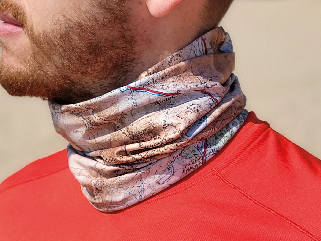 Snowdon Map Snood, Historic, Snowdonia Gift, Buff, Neckwarmer, Face ...