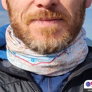 Ogwen Valley OS Map Snood, Snowdonia Scarf, Eryri, Buff, Neckwarmer ...