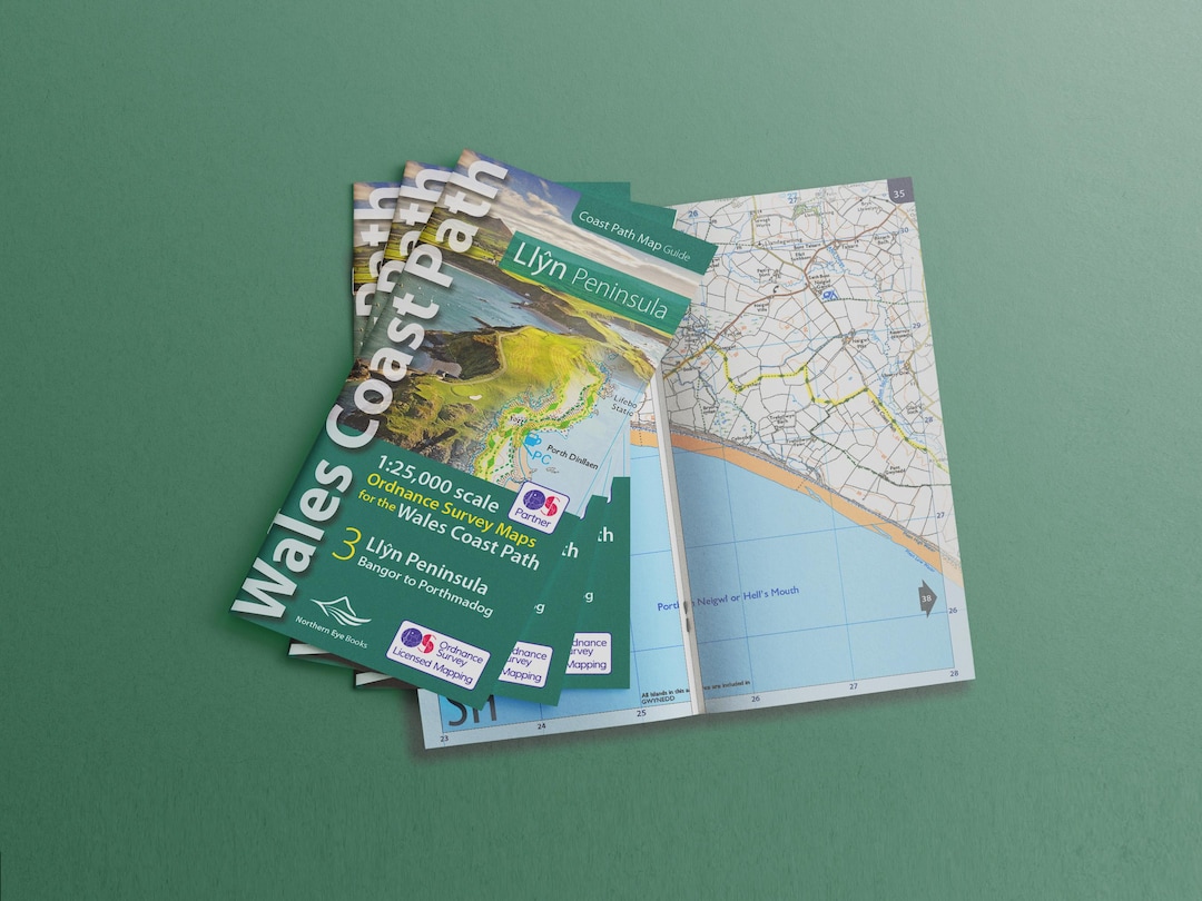 Llyn Peninsula Map Book: Wales Coast Path Hiking Atlas - Etsy UK