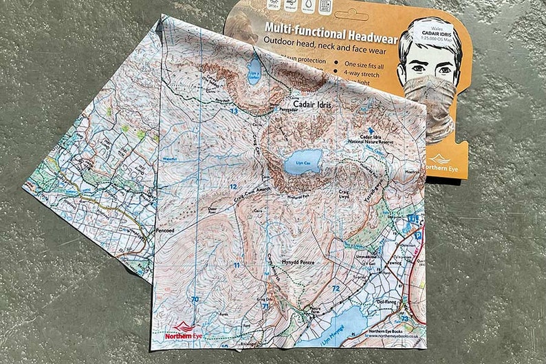 Cadair Idris Map Snood: Snowdonia Neck Warmer Face Mask - Etsy