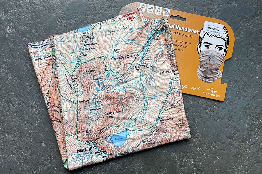 Helvellyn OS Map Snood: Lake District Neckwarmer Face Mask - Etsy