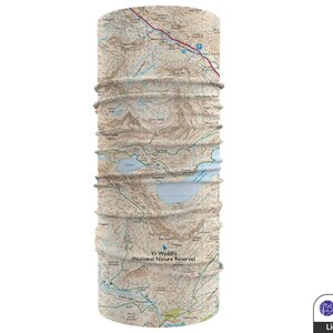 Snowdon OS Map Snood: Snowdonia Neckwarmer Face Mask - Etsy UK