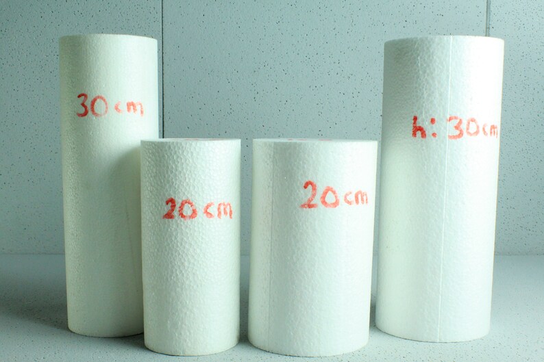 EPS Styrofoam Polystyrene Rods Cylinders for Crafting Height - Etsy
