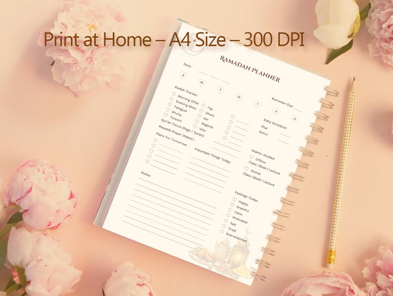 Ramadan Planner Printable | Fillable Islamic Journal, Ibadah Tracker ...