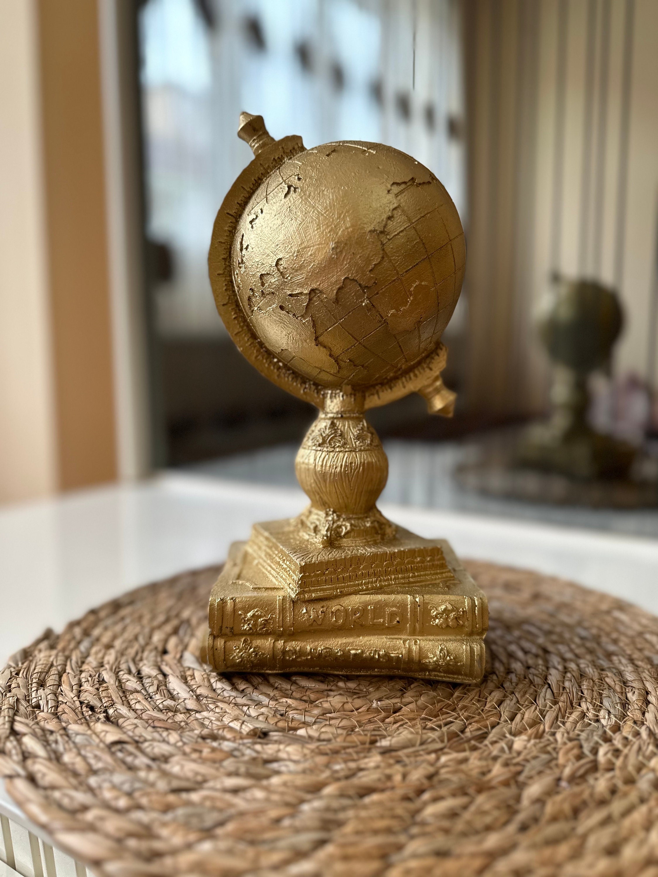 Bronz World Map Globe Design, World Map Decor, World Map Object, Luxury ...