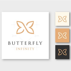 Premade Logo Butterfly Infinity Symbol Logo Butterfly Logo Luxury Logo ...
