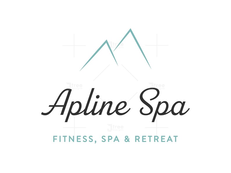 Premade Logo Design Spa Logo Alpine Logo Mountain Logo Fitness Retreat ...