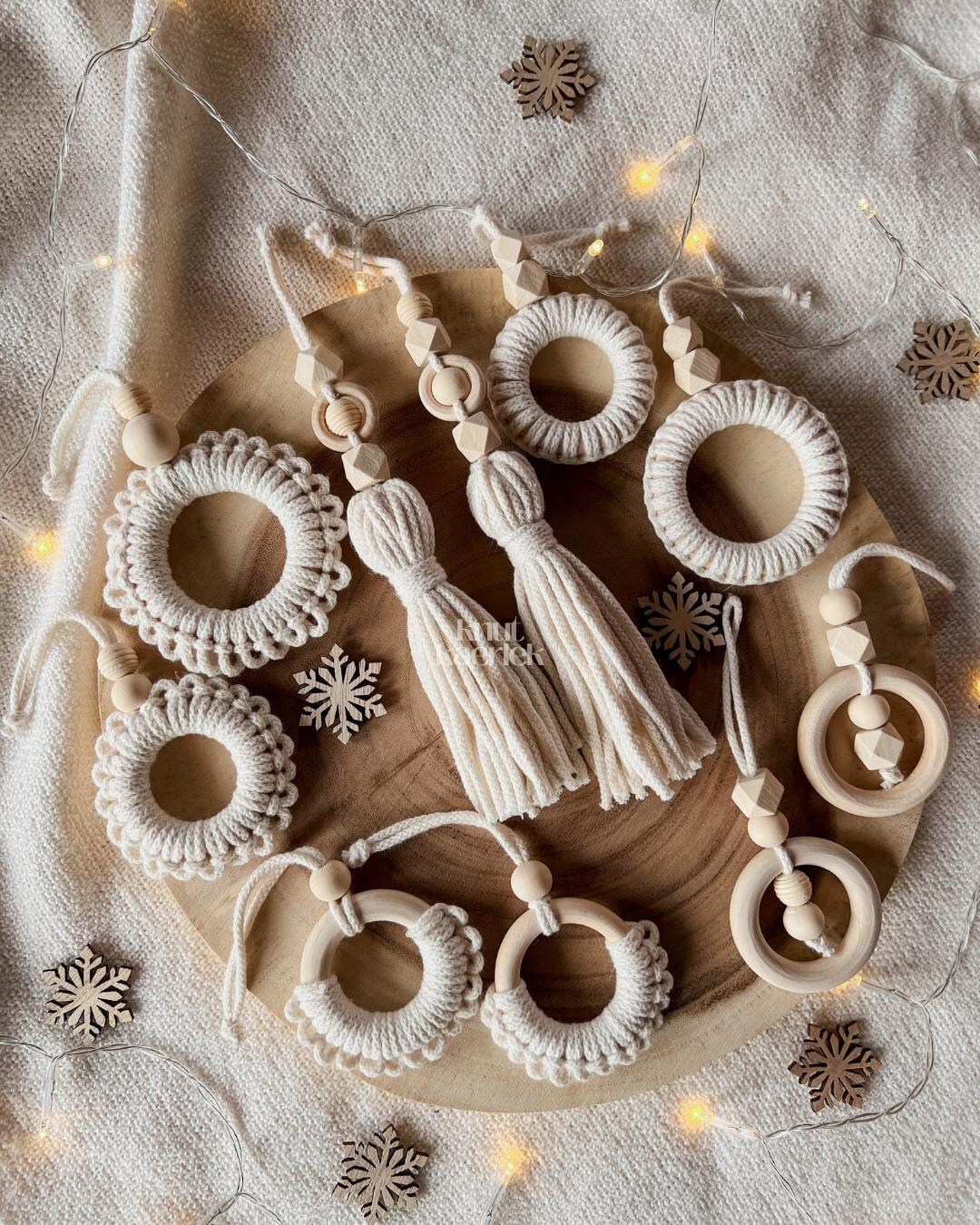 Macrame Christmas Tree Decorations in Boho Style * Available in Many ...