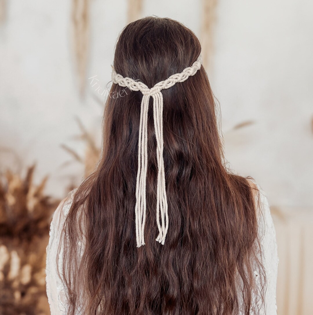 Boho Hair Bandmacrame Hair Accessories for the Bride or Other ...