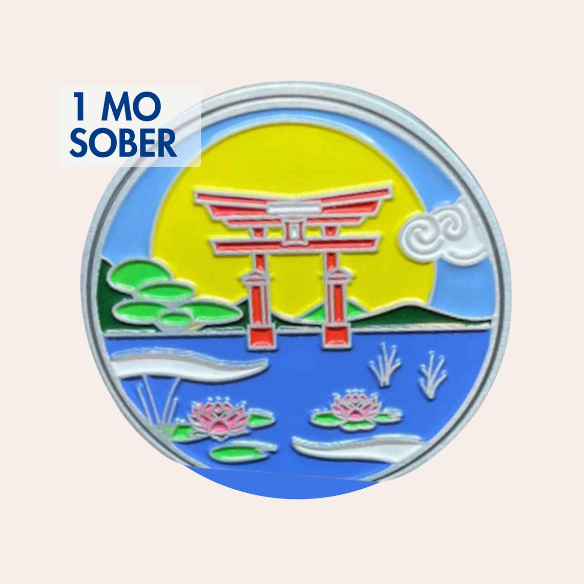 One Month Sober Coin – Torii Gate Recovery Milestone Token - Etsy