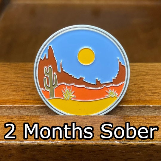 Sobriety Chip Two Months Sober - Etsy