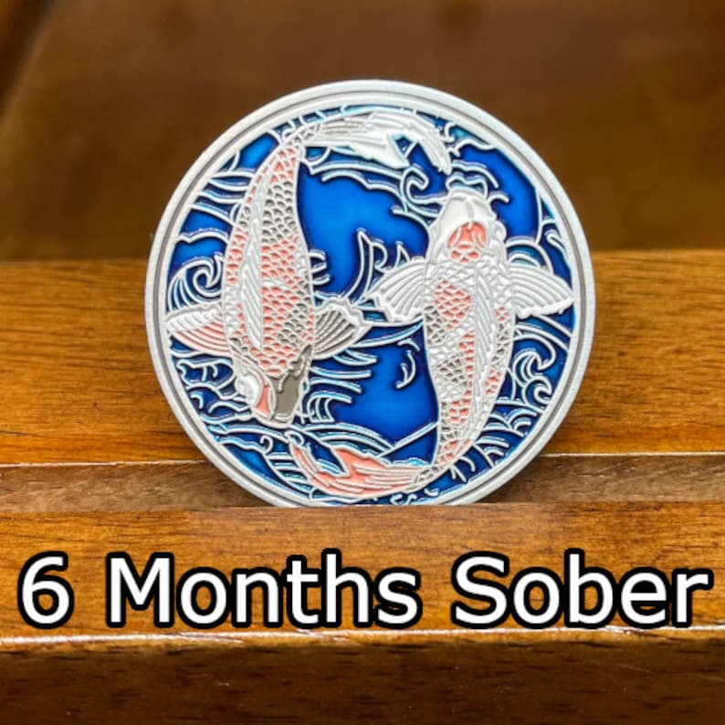 Sobriety Chip Six Months Sober - Etsy