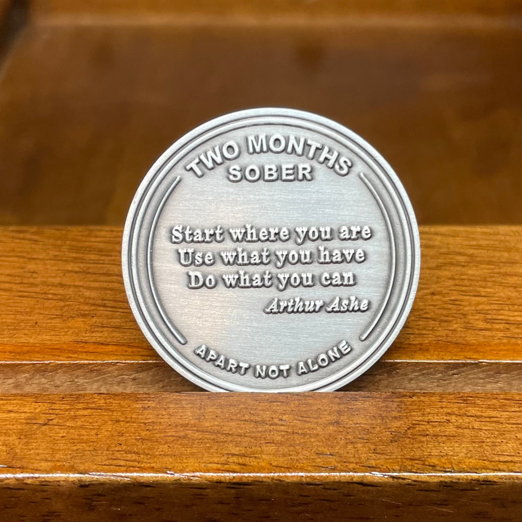 Sobriety Chip Two Months Sober - Etsy