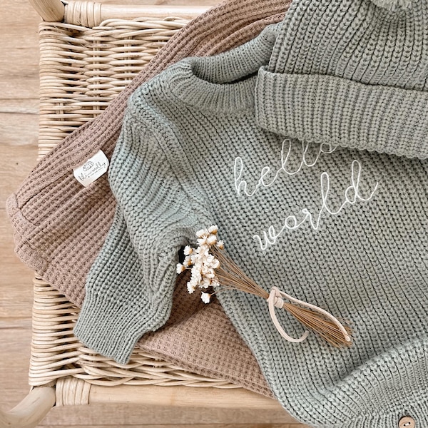 Hello World Newborn Outfit Girl - Etsy