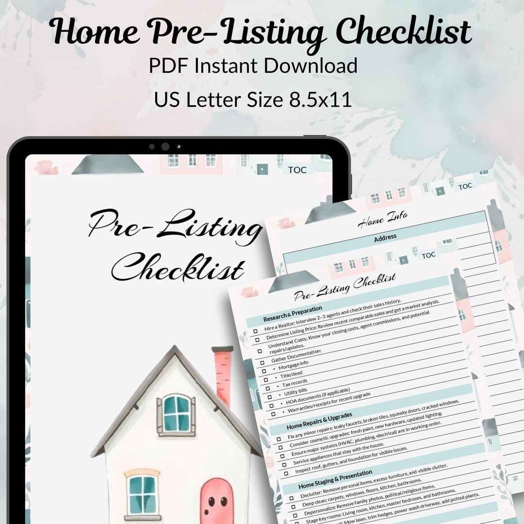 Preview Home Pre-listing Checklist, Seller's Guide, Home Staging (PDF ...