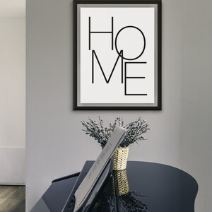 HOME Poster, Printable Art, Digital Download, Wall Art Print, Printable ...
