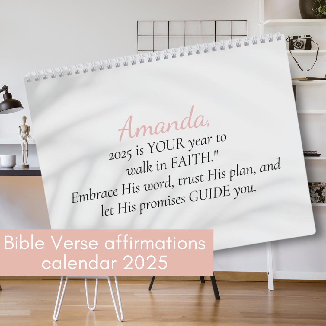 Personalized Bible Verse Affirmations Calendar 2025 A Year of Faith and ...