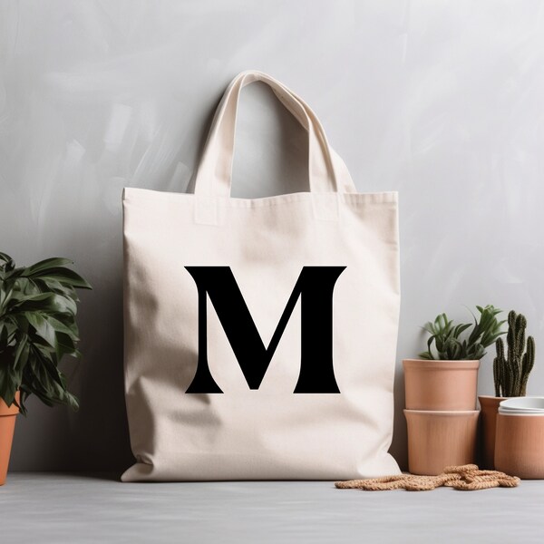 Initial Tote Bag - Etsy
