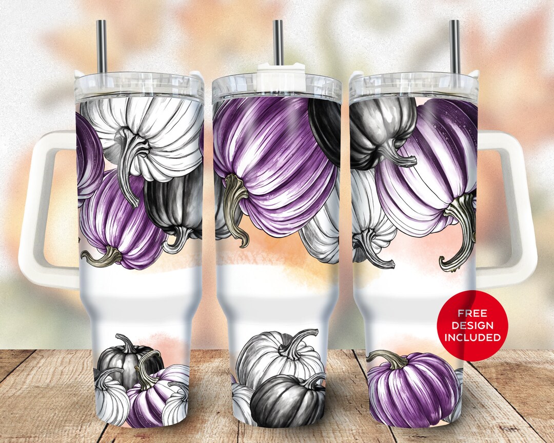 Digital Pumpkins Wrap PNG Digital Download 40oz Skinny Tumbler ...