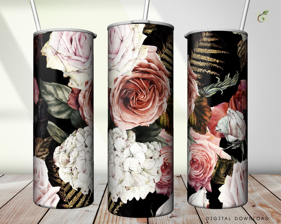 Floral Sublimation Designs Downloads, Watercolor Vintage Flowers ...