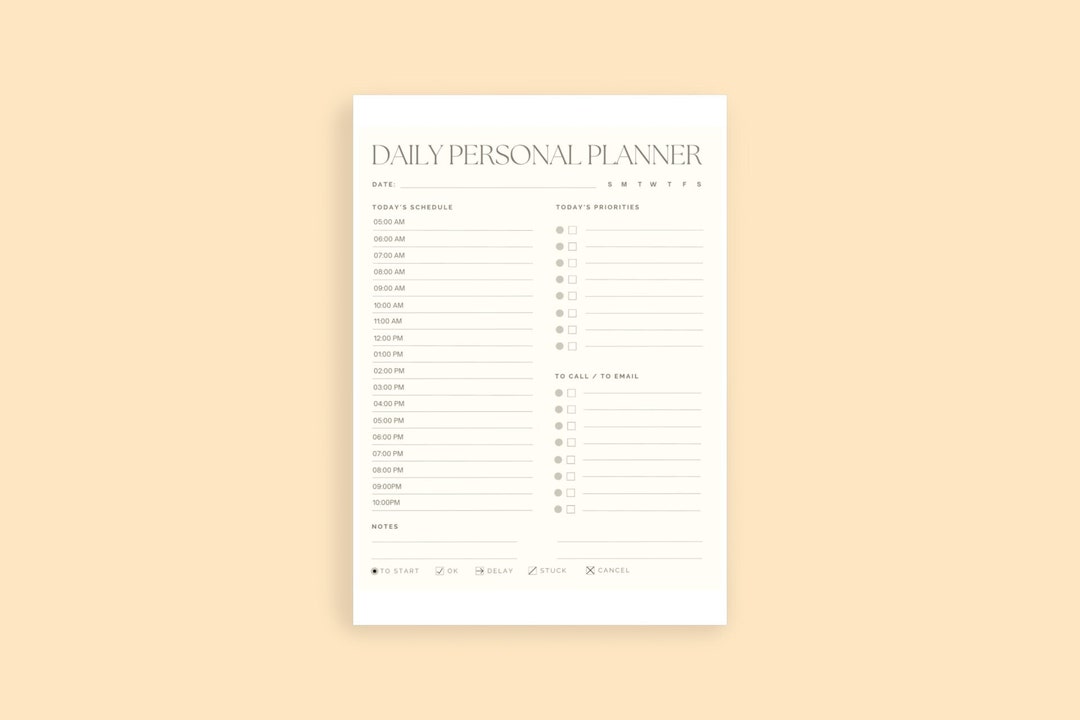 Daily Planner (printable), Daily Schedule, Productivity Planner ...