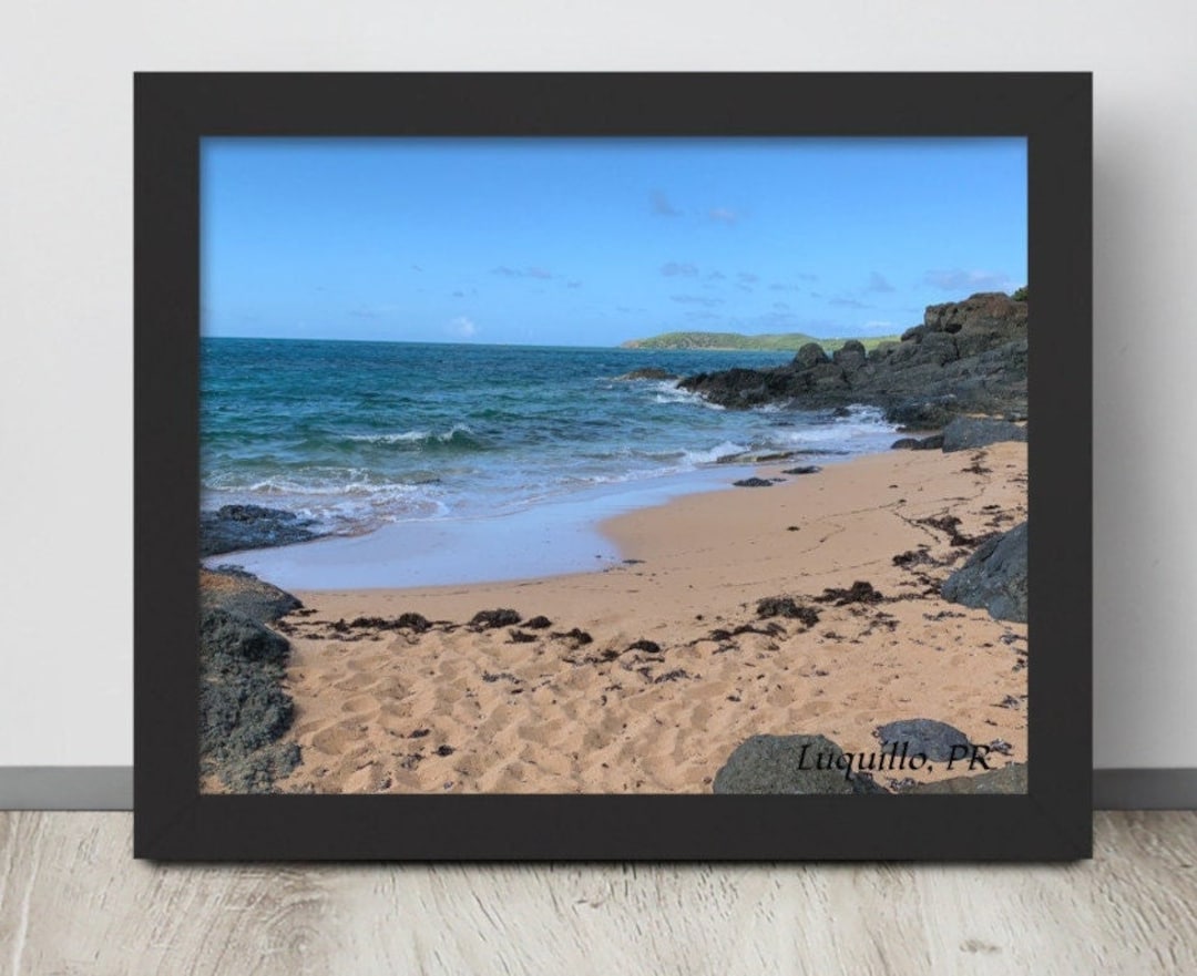 Rocks by the Sea Beach Framed Photo - Etsy