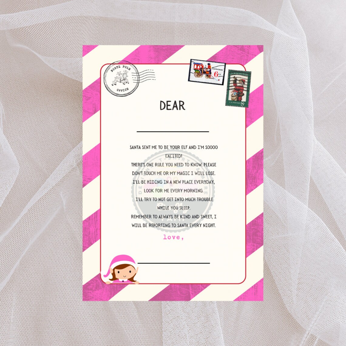 Elf on the Shelf Letter Downloadable, Printables for Kids, Elf Letter ...