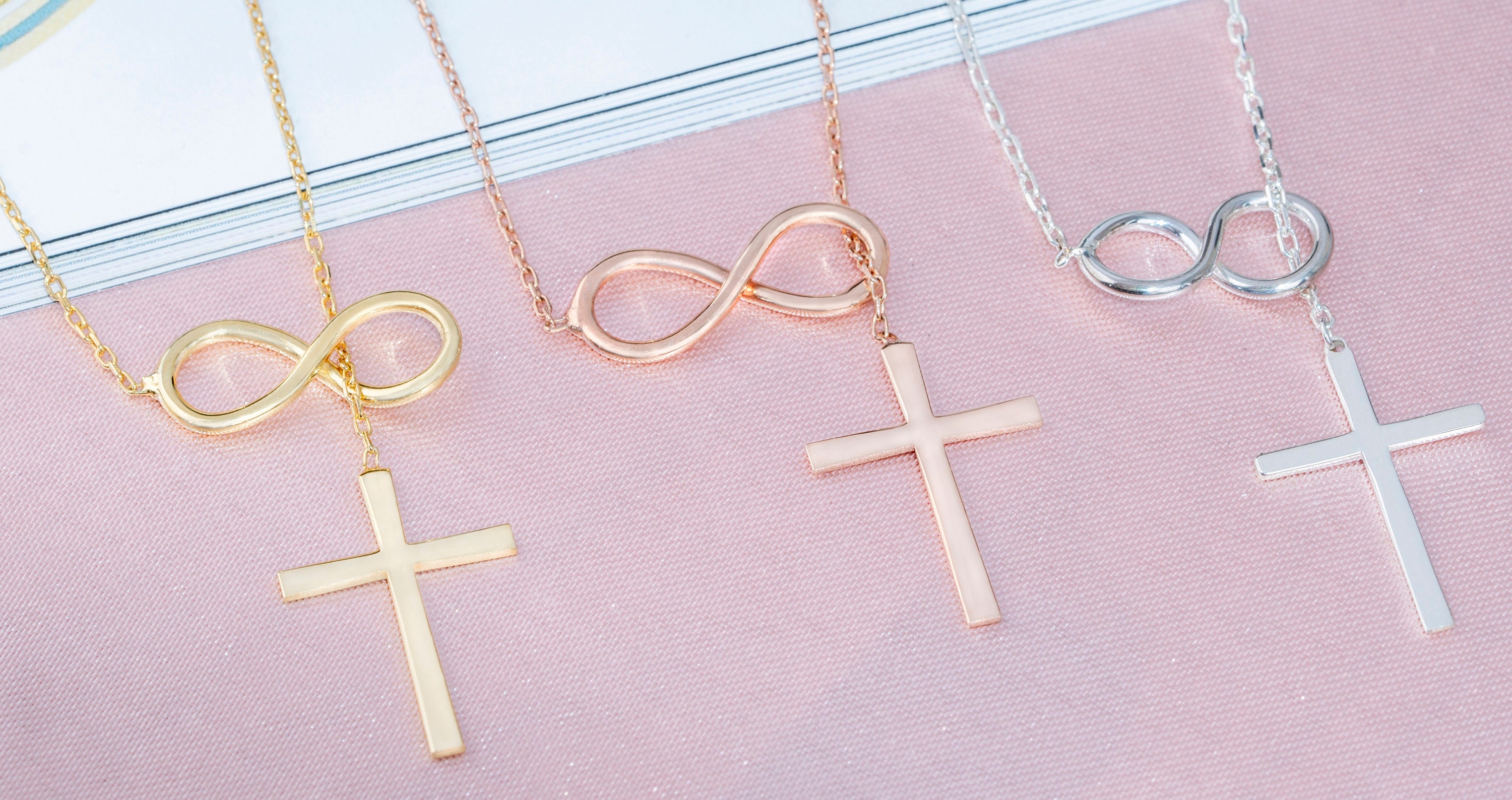 Handmade Infinity Cross Necklace: Sterling Silver Religious Jewelry - Etsy