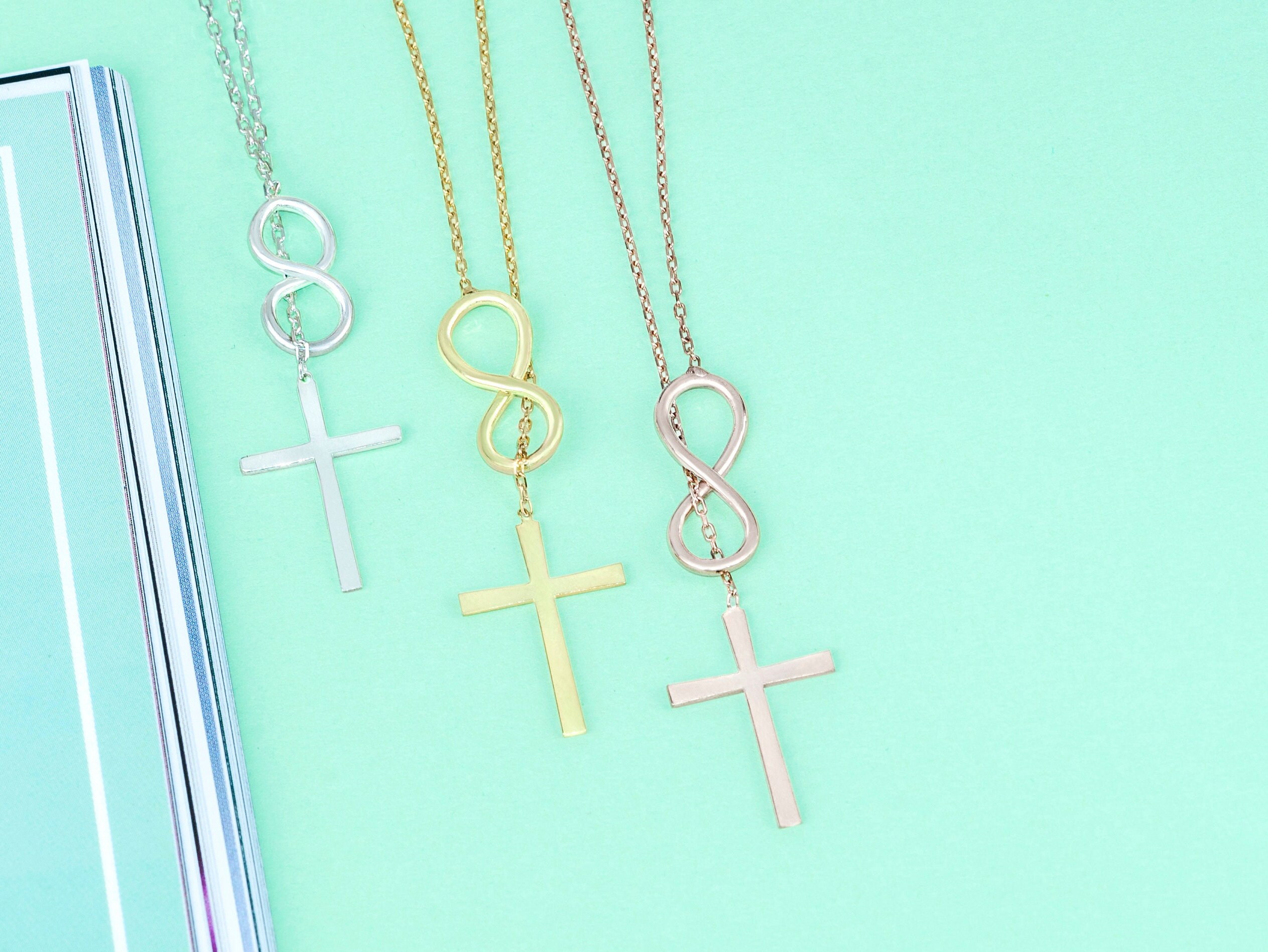 Handmade Infinity Cross Necklace: Sterling Silver Religious Jewelry - Etsy