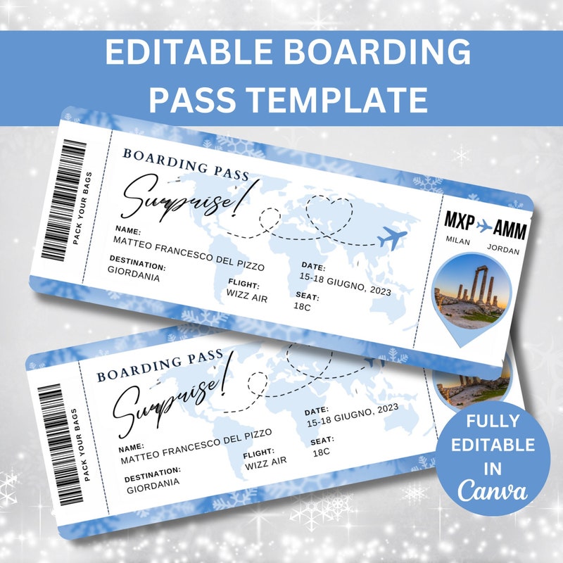 Custom Boarding Pass - Etsy