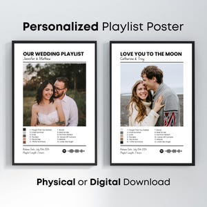 Custom Playlist Poster Print, Personalized Digital Poster, Customizable ...