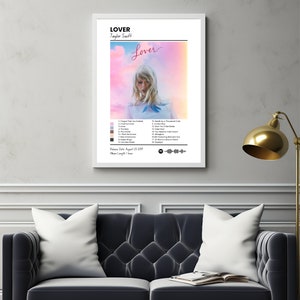 Custom Album Cover Posters Print, White Digital Poster, Customizable ...