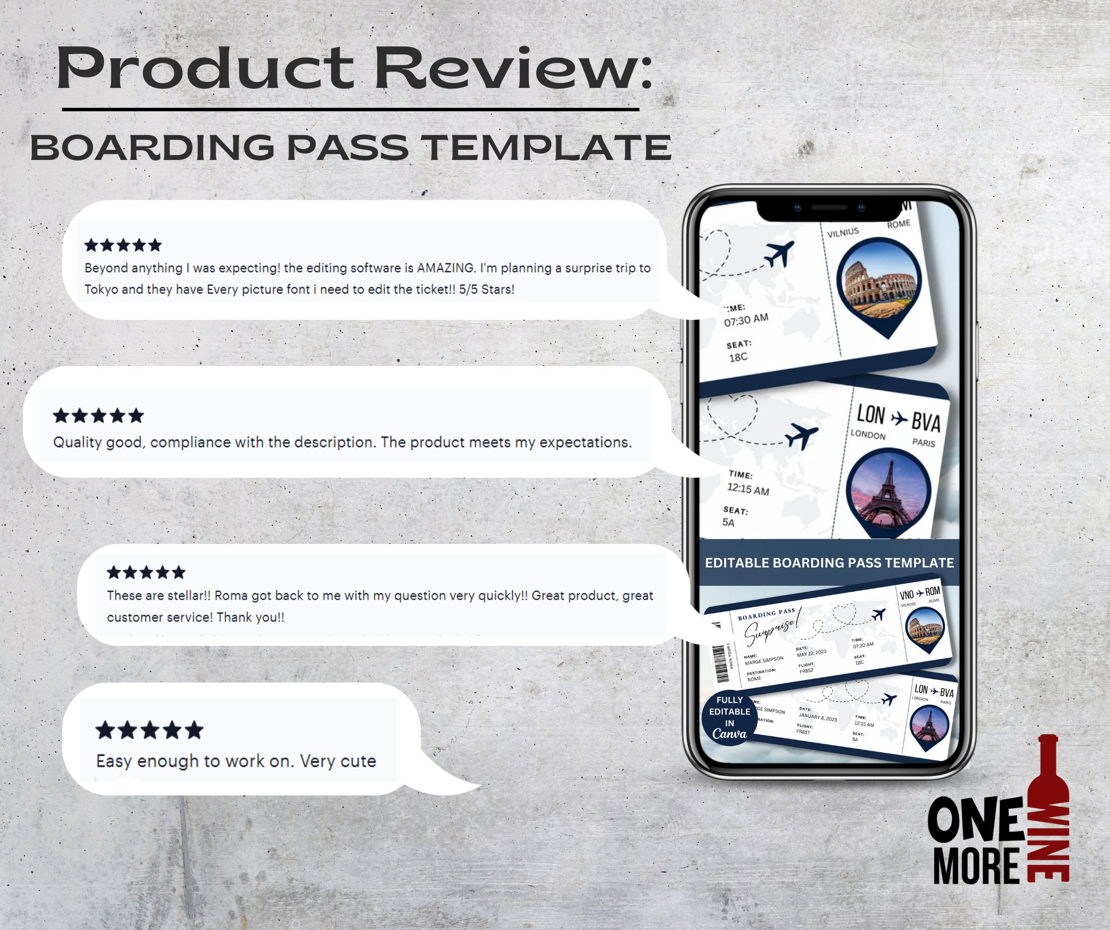 Editable Boarding Pass Template Printable Personalized - Etsy