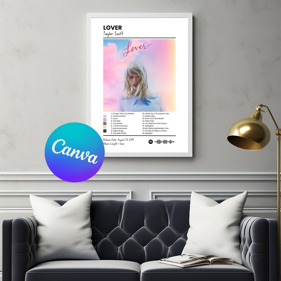 Custom Album Cover Posters, Digital Poster Canva Template, Customizable Digital Music Poster ...