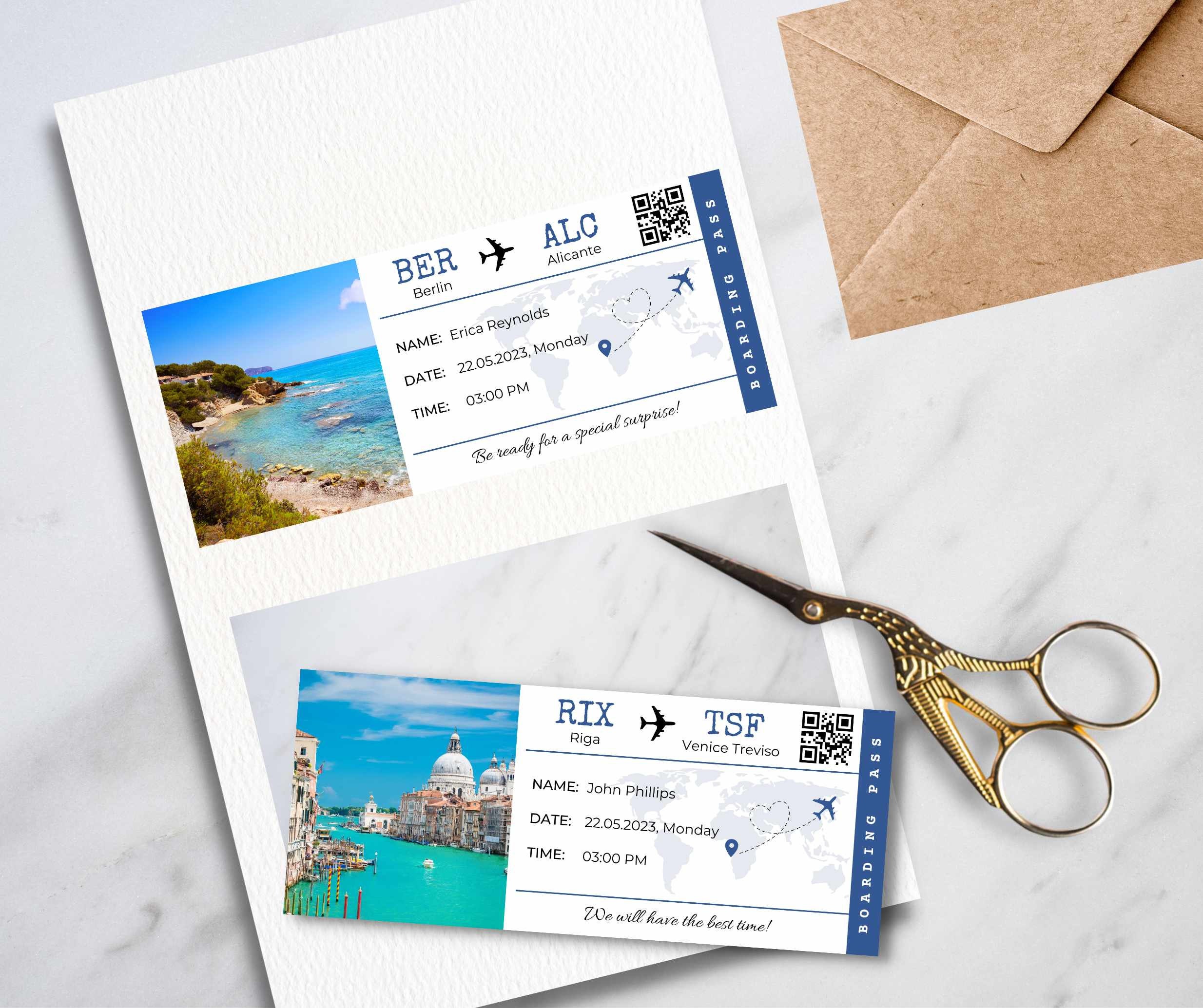 Editable Boarding Pass Template Printable Personalized - Etsy Ireland