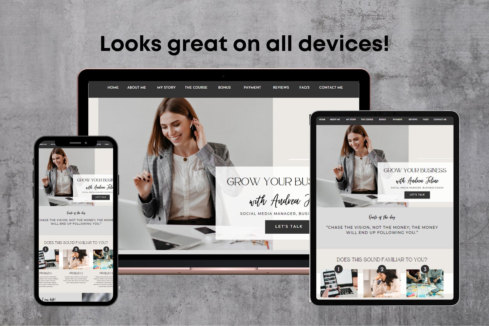 Business Coach Website Template, Canva Coaching Course Templates ...