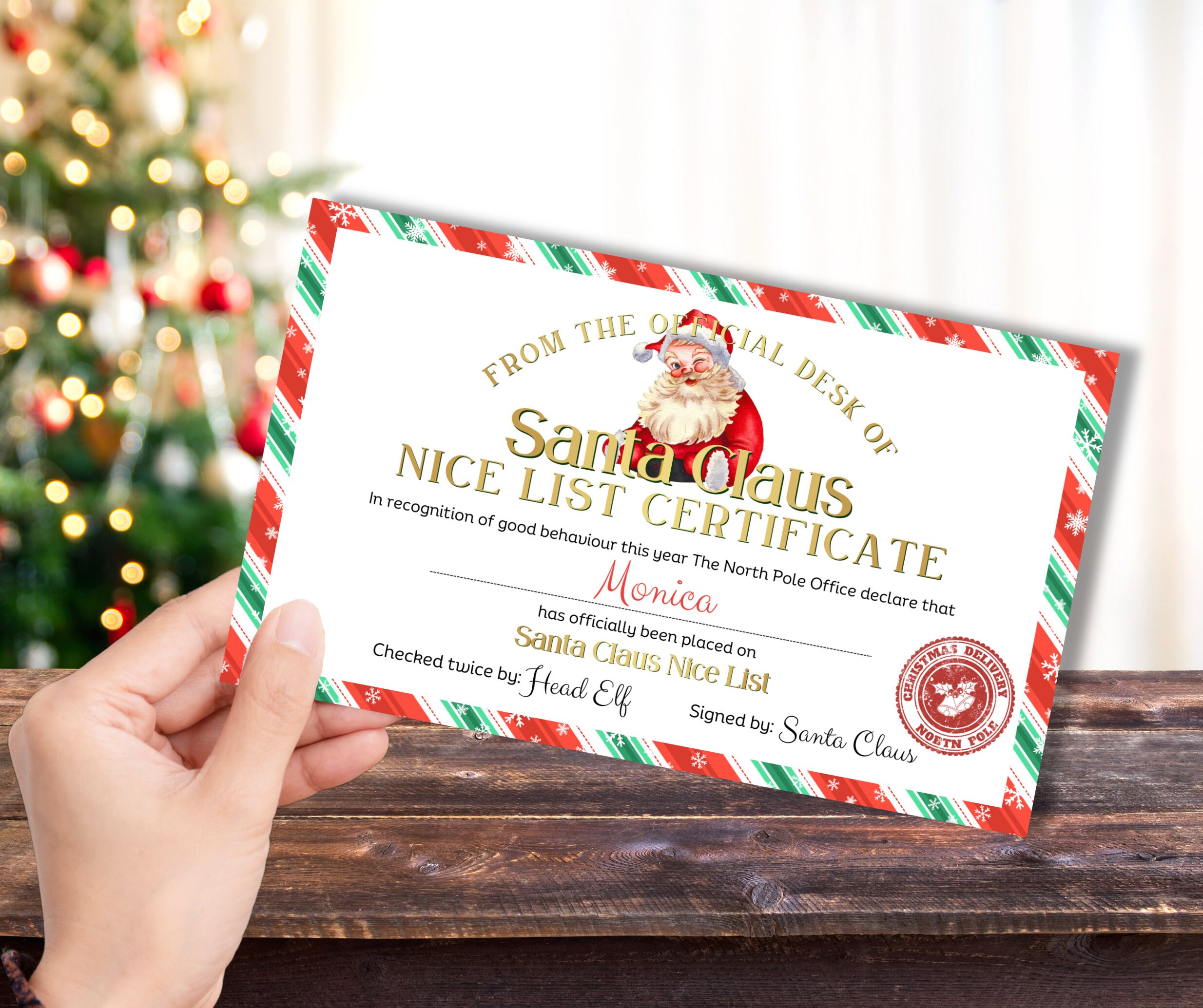 Instant Download Editable Nice List Certificate, Official Letter From ...