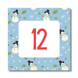 2 Styles Advent Calendar Printable Bundle, Christmas Label Pack, Advent ...