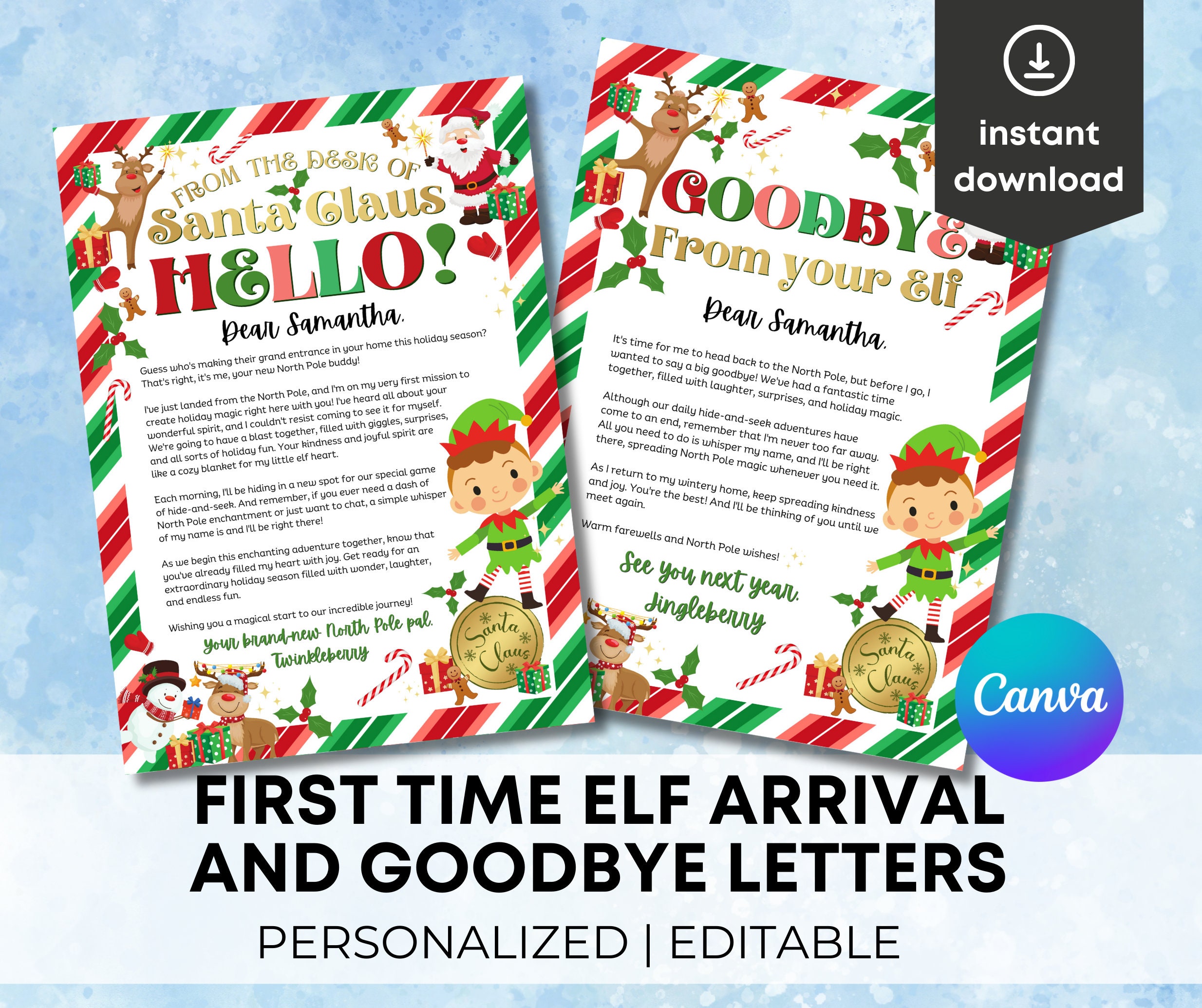 Editable First Time Elf Arrival Letter, Downloadable Elf Letter, Elf ...