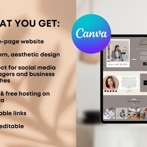 Social Media Manager Website Template, Canva Social Media Templates ...